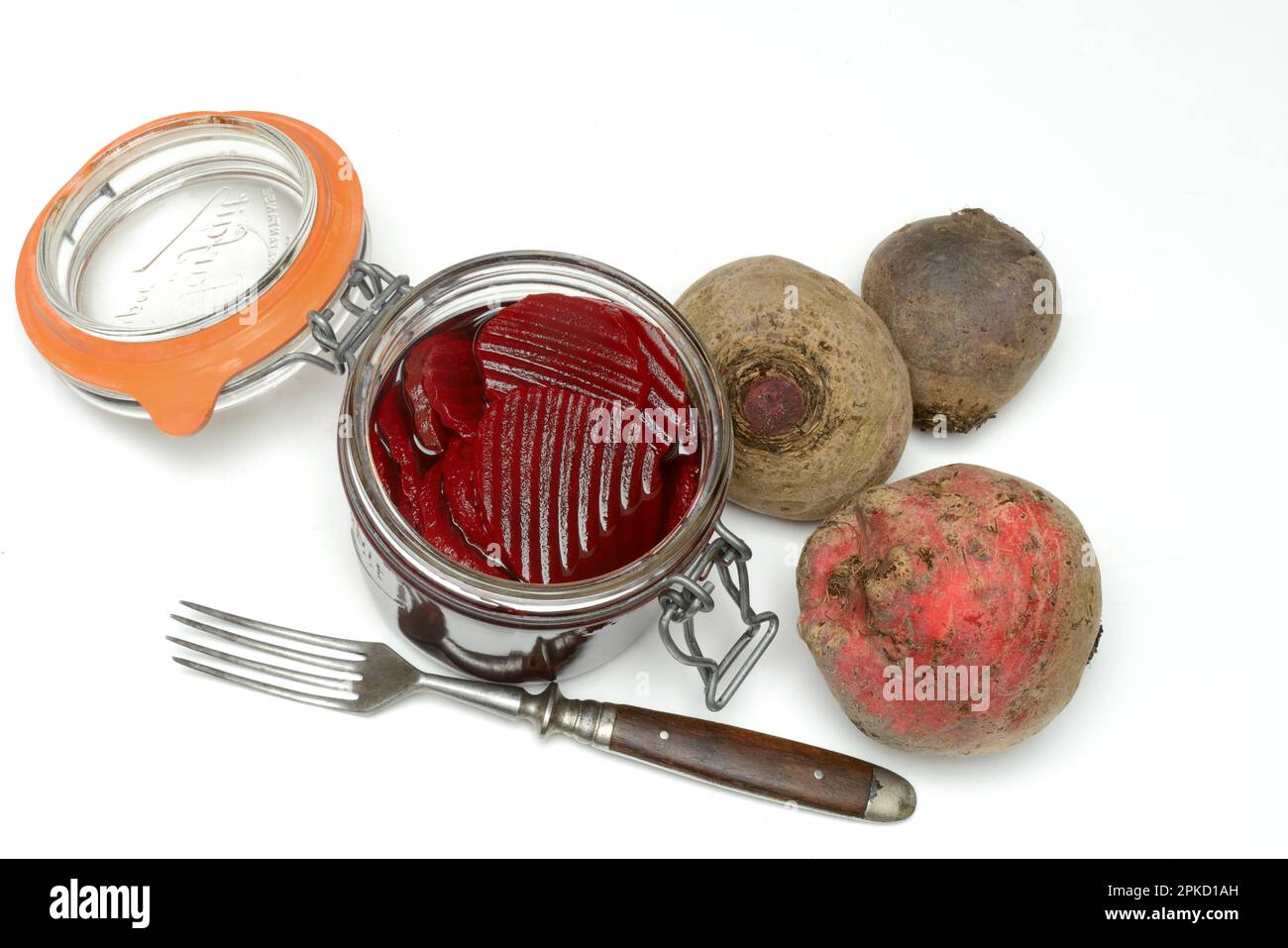 Pickled beetroot in glass jar and beetroot Stock Photo - Alamy