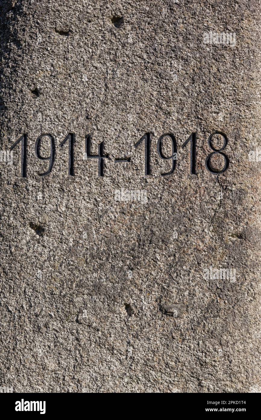 Memorial Stone World War I Allrode Stock Photo - Alamy