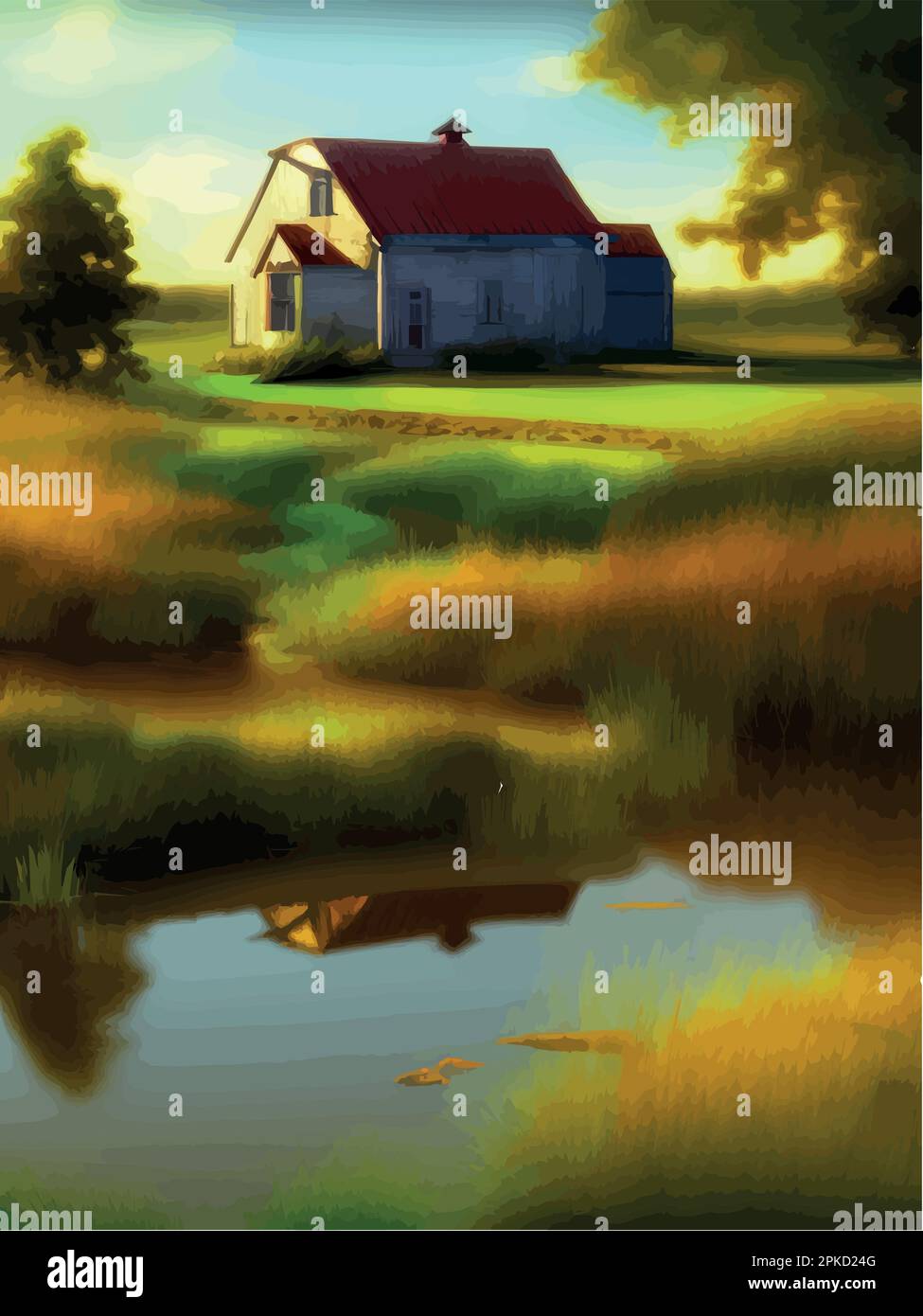 Lakeside resort Stock Vector Images - Alamy