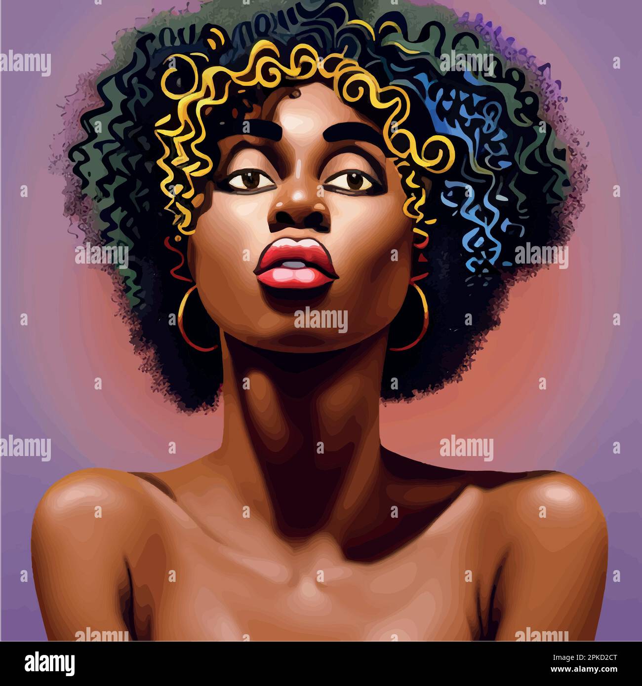 Dark skin woman model Stock Vector Images - Alamy