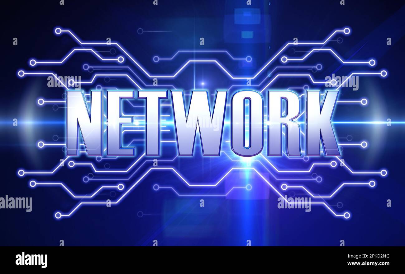 3D illustration of a network background Stock Photo - Alamy