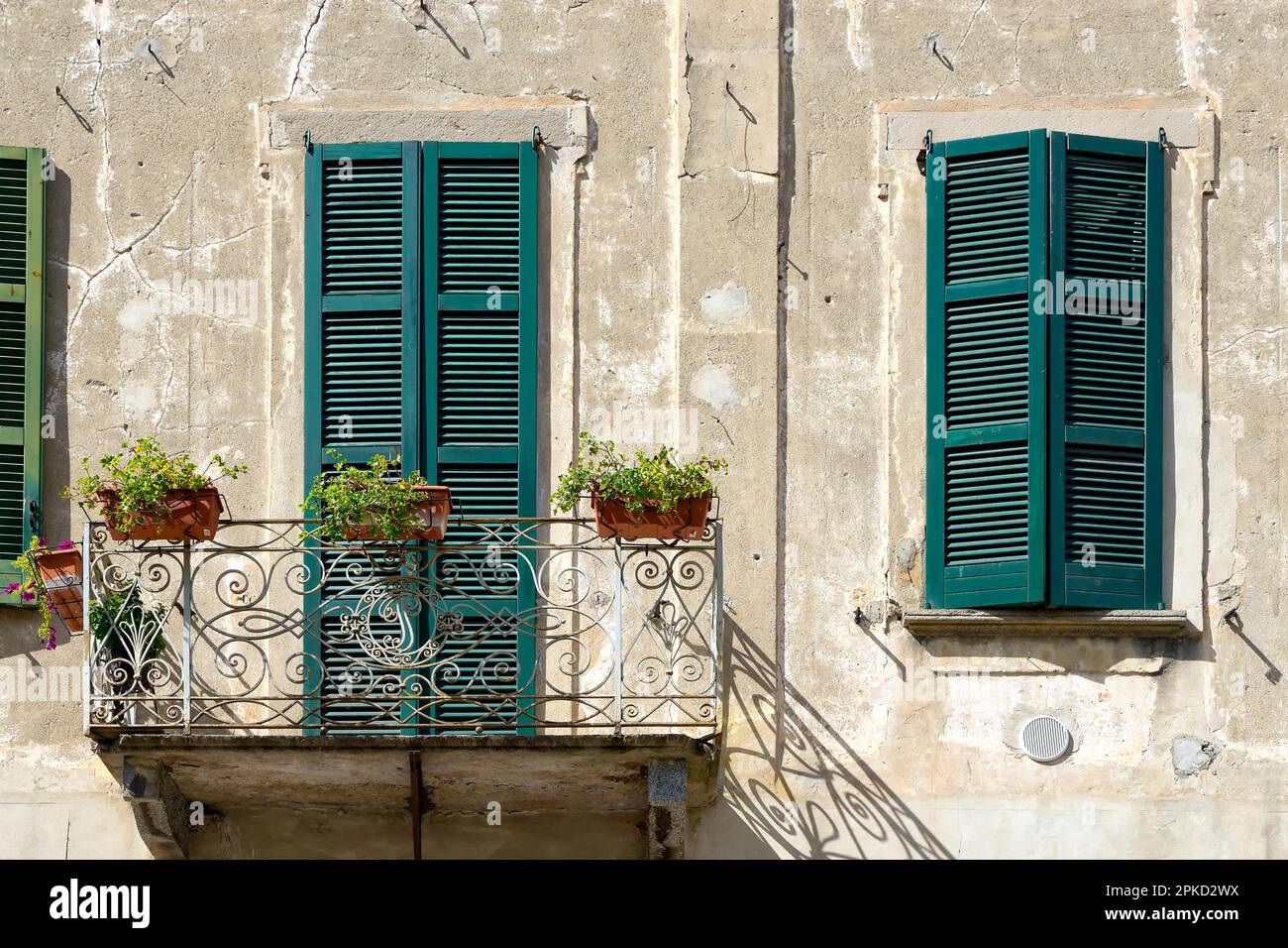 Shuttered Windows on a Building in Brivio Lombardy Italy Stock Photo ...