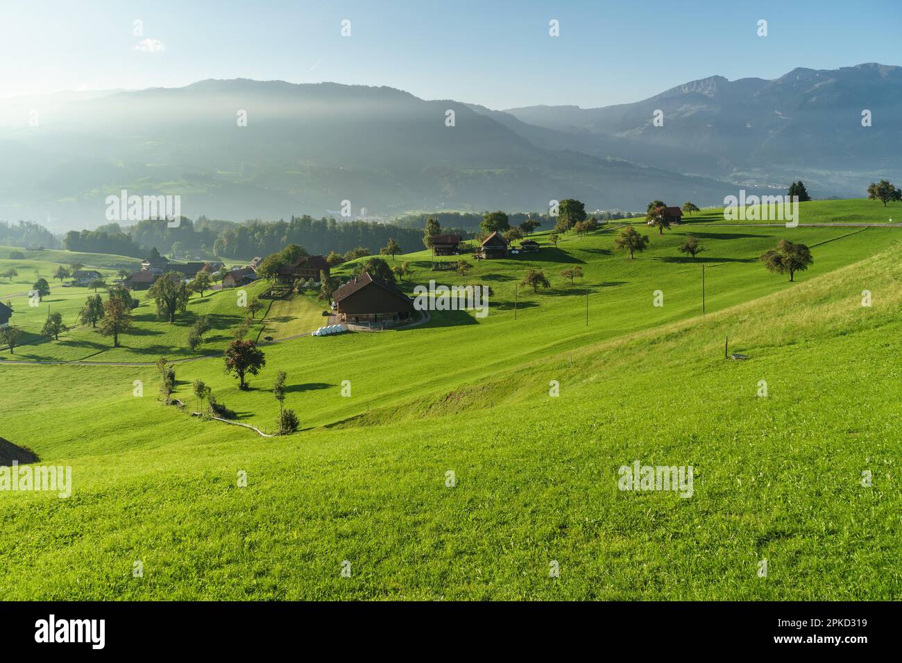 View of the countryside near Sarnen Obwalden in Switzerland Stock Photo ...