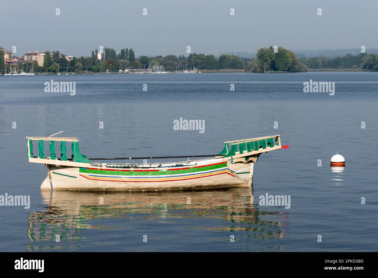 Traditional boat on Lake Maggiore Piedmont Italy Stock Photo - Alamy