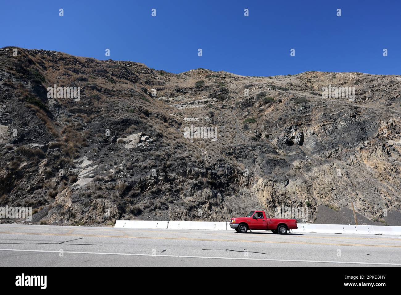 General views on the East Pacific Coast Highway between Santa Monica ...