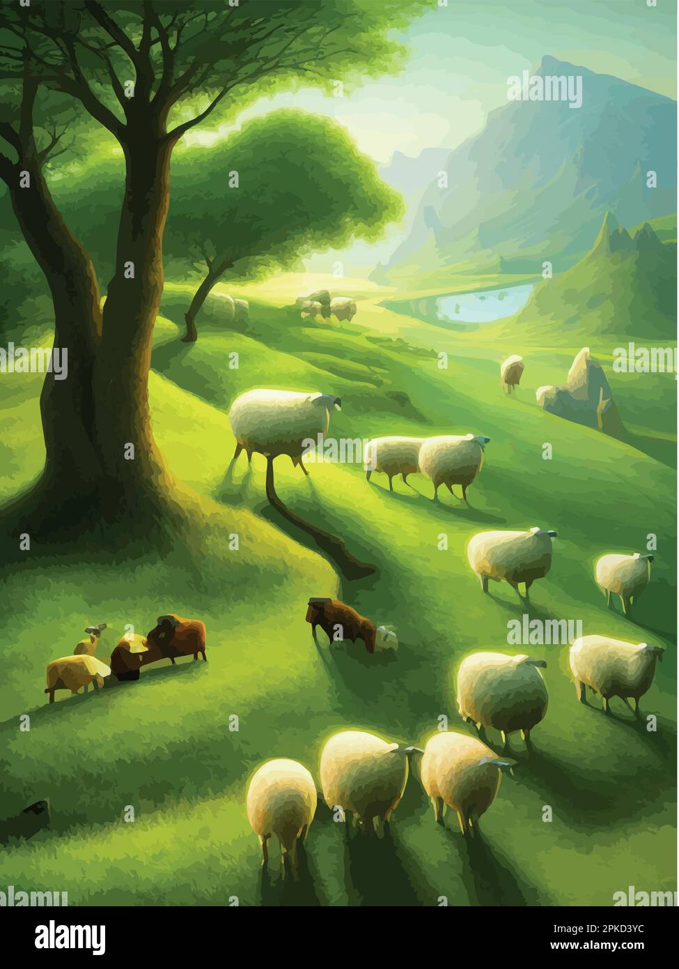 Farm animal crowd animals Stock Vector Images - Alamy