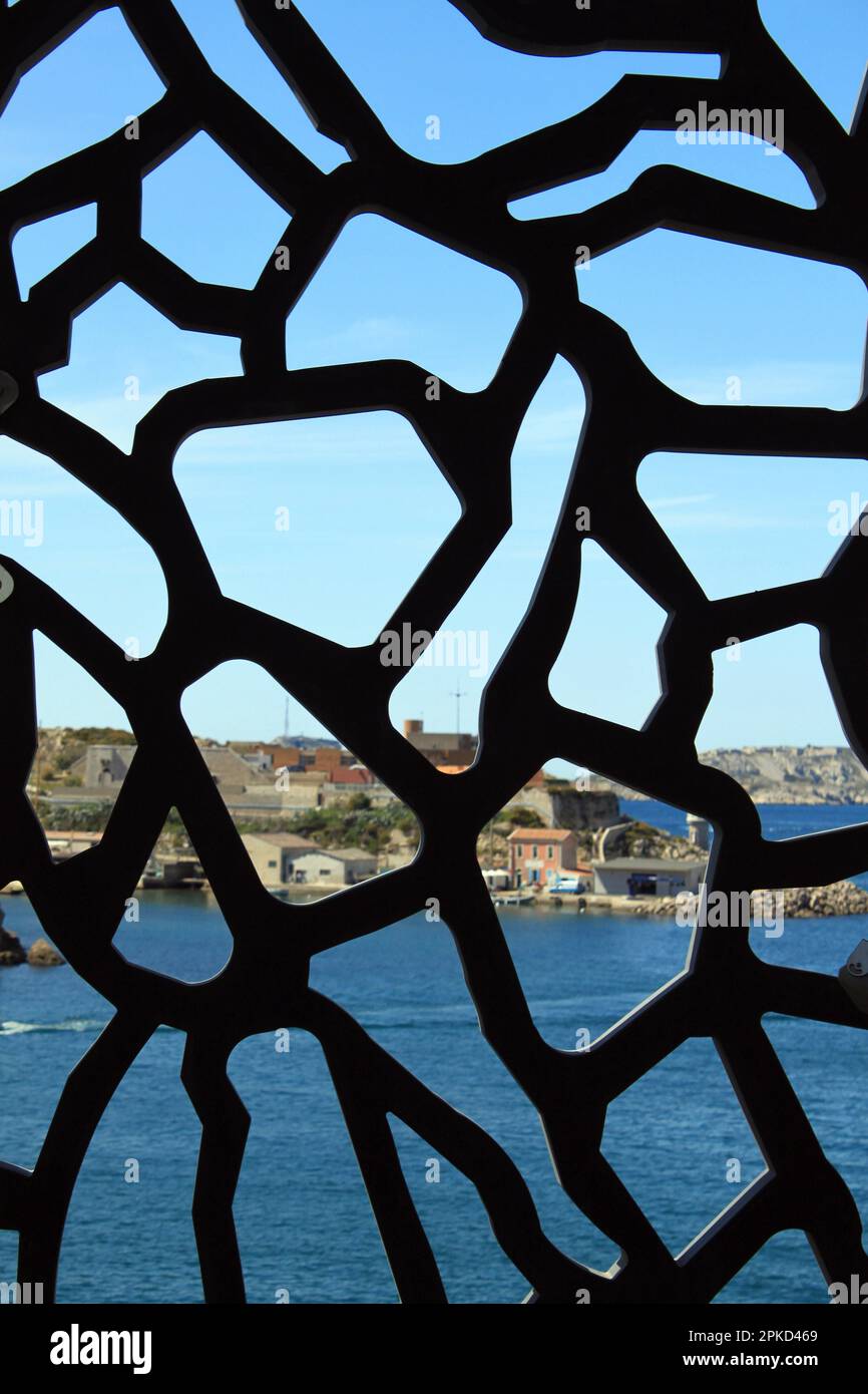 Wall panels, facade of the Mucem, L'histoire du Musee des Civilisations ...