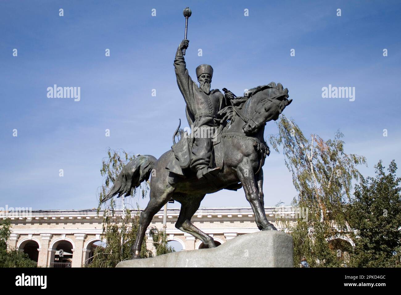 Sahaydachny Monument, Kontraktova Square, Podil, Kiev, Ukraine Stock ...