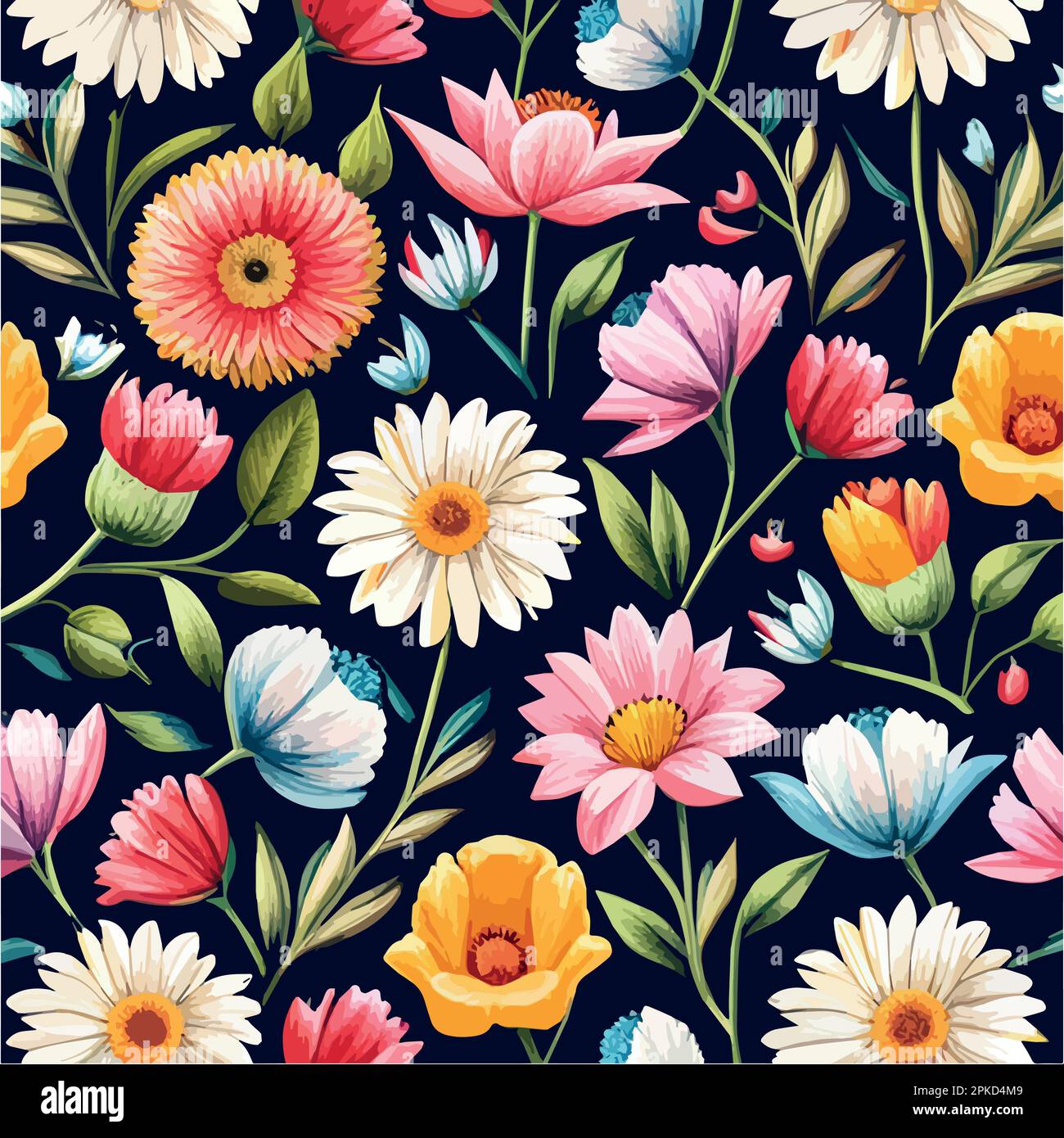 Bright Flowers Wallpaper