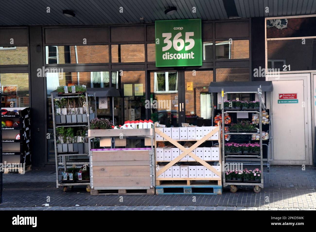 Kastrup/Copenhagen /Denmark/07 April 2023/Danish grocery store open on ...