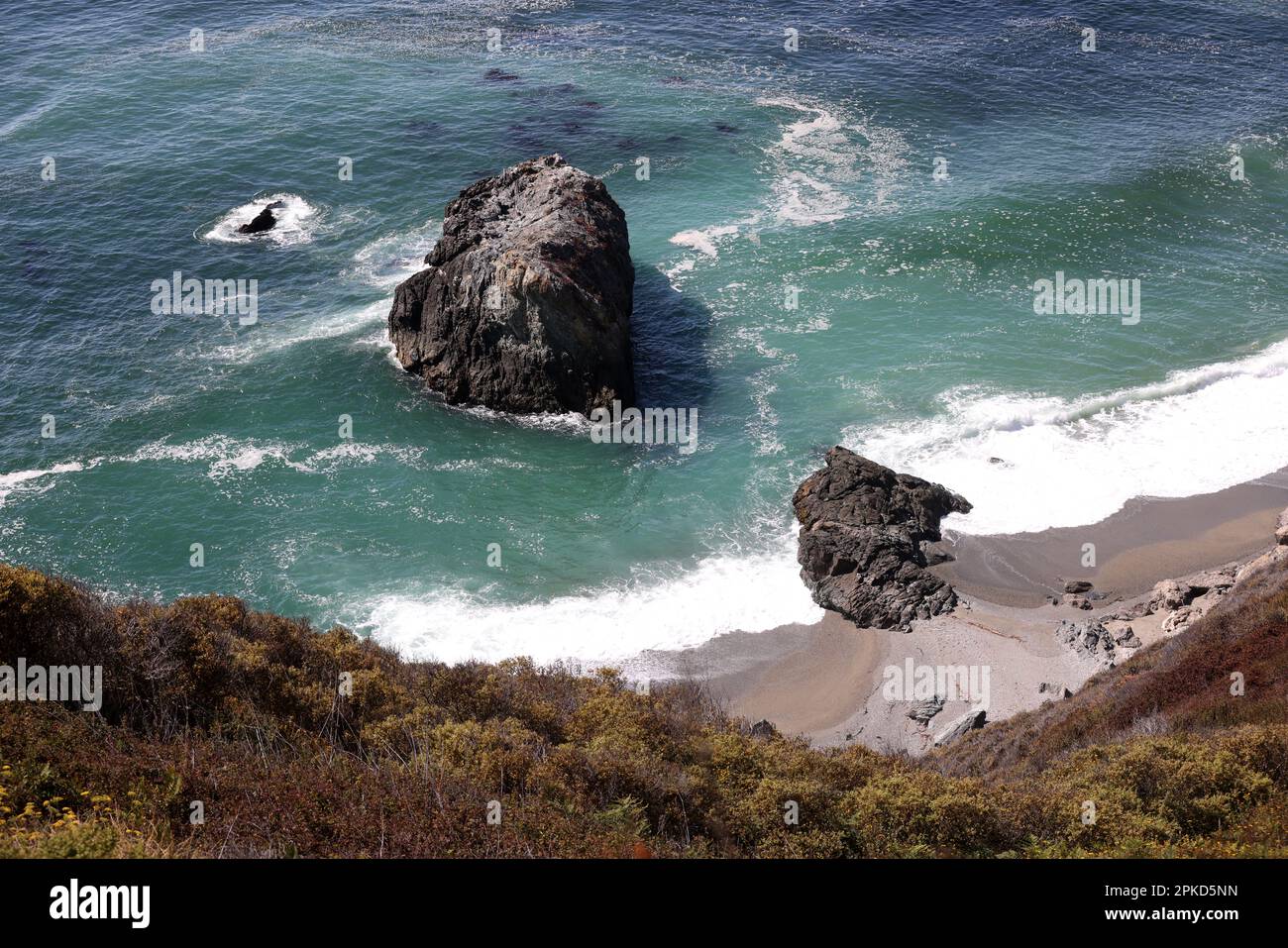 Views of the Big Creek Bridge on the Cabrillo Highway, located on the ...