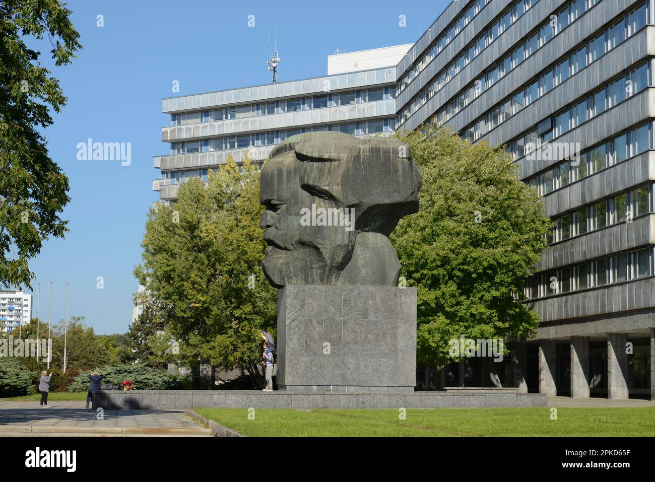 Monument, Karl Marx, Street of Nations, Chemnitz, Saxony, Germany Stock ...