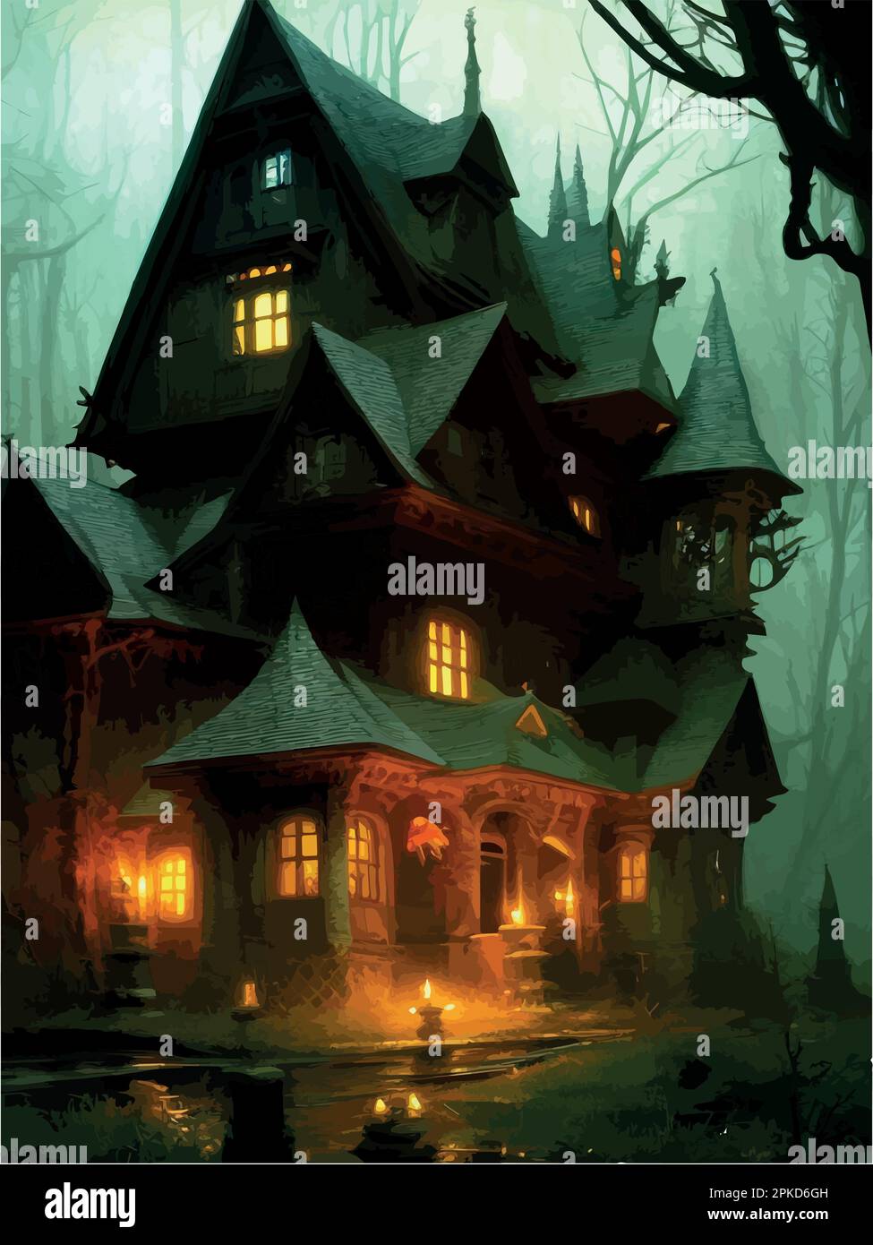 Beautiful christmas windows Stock Vector Images - Alamy