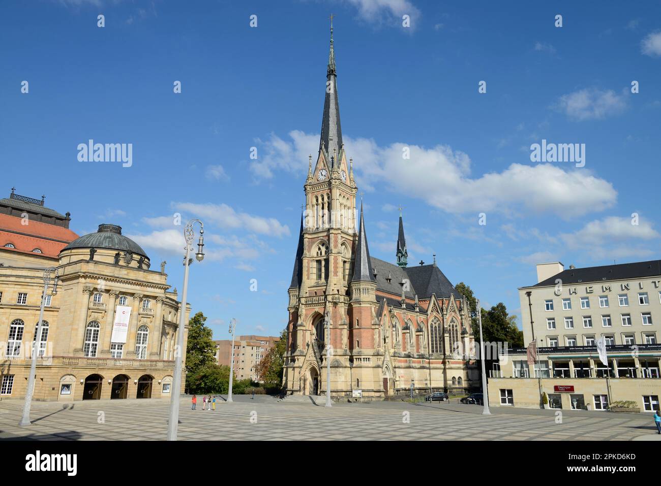 Theater square with opera house and st peters church hi-res stock ...