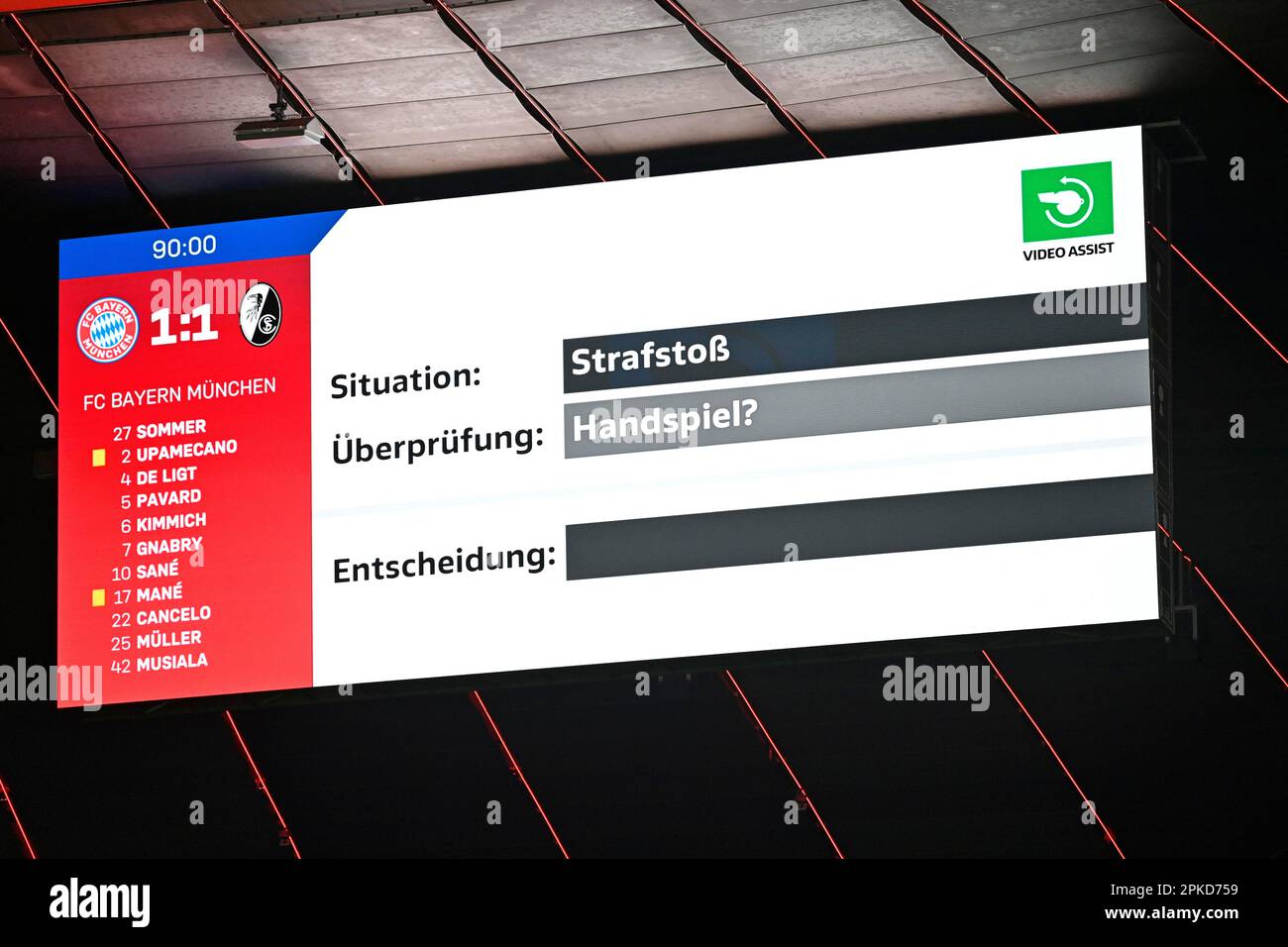 Scoreboard Video Assist Referee, VAR, Review Handball and Penalty, DFB ...