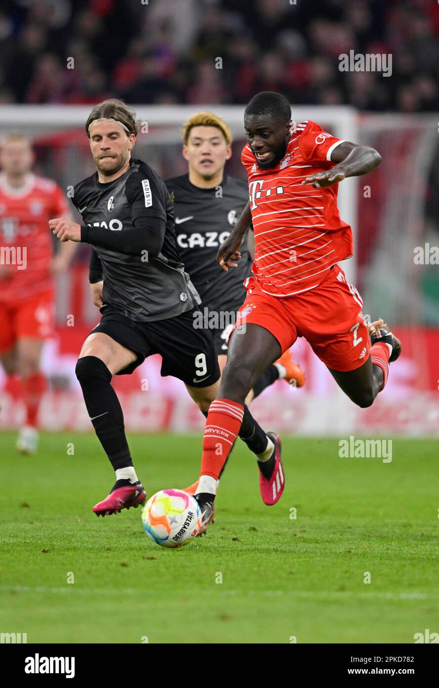 Lucas Hoeler (09) SC Freiburg SCF vs Dayot Upamecano FC Bayern Muenchen ...