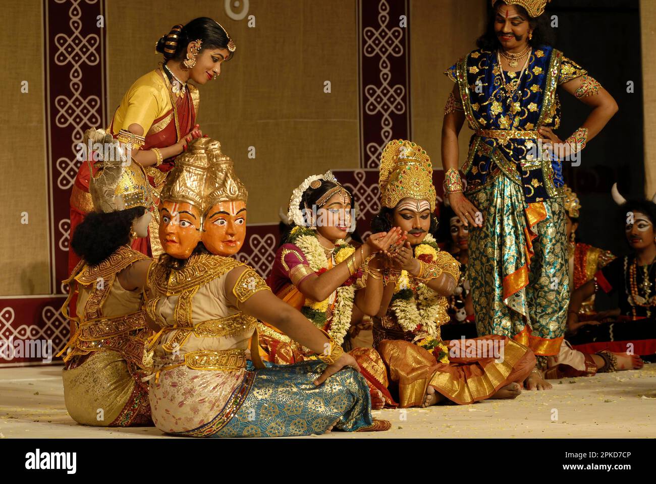 Bharatanatyam, dance drama, classical dance of Tamil Nadu, India, Asia ...