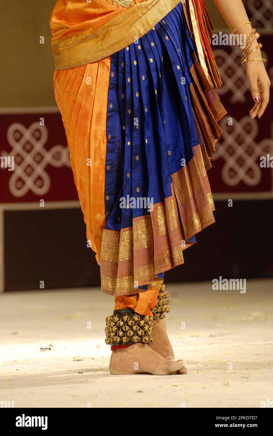 Bharatanatyam, classical dance of Tamil Nadu, India, Asia. Anklet brace ...