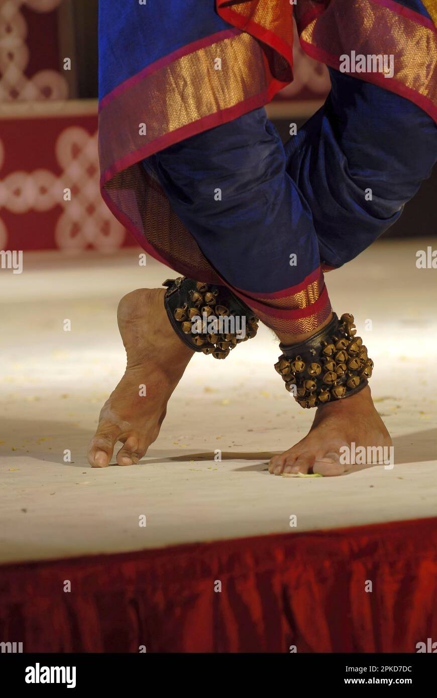 Bharatanatyam, classical dance of Tamil Nadu, India, Asia. Anklet brace ...