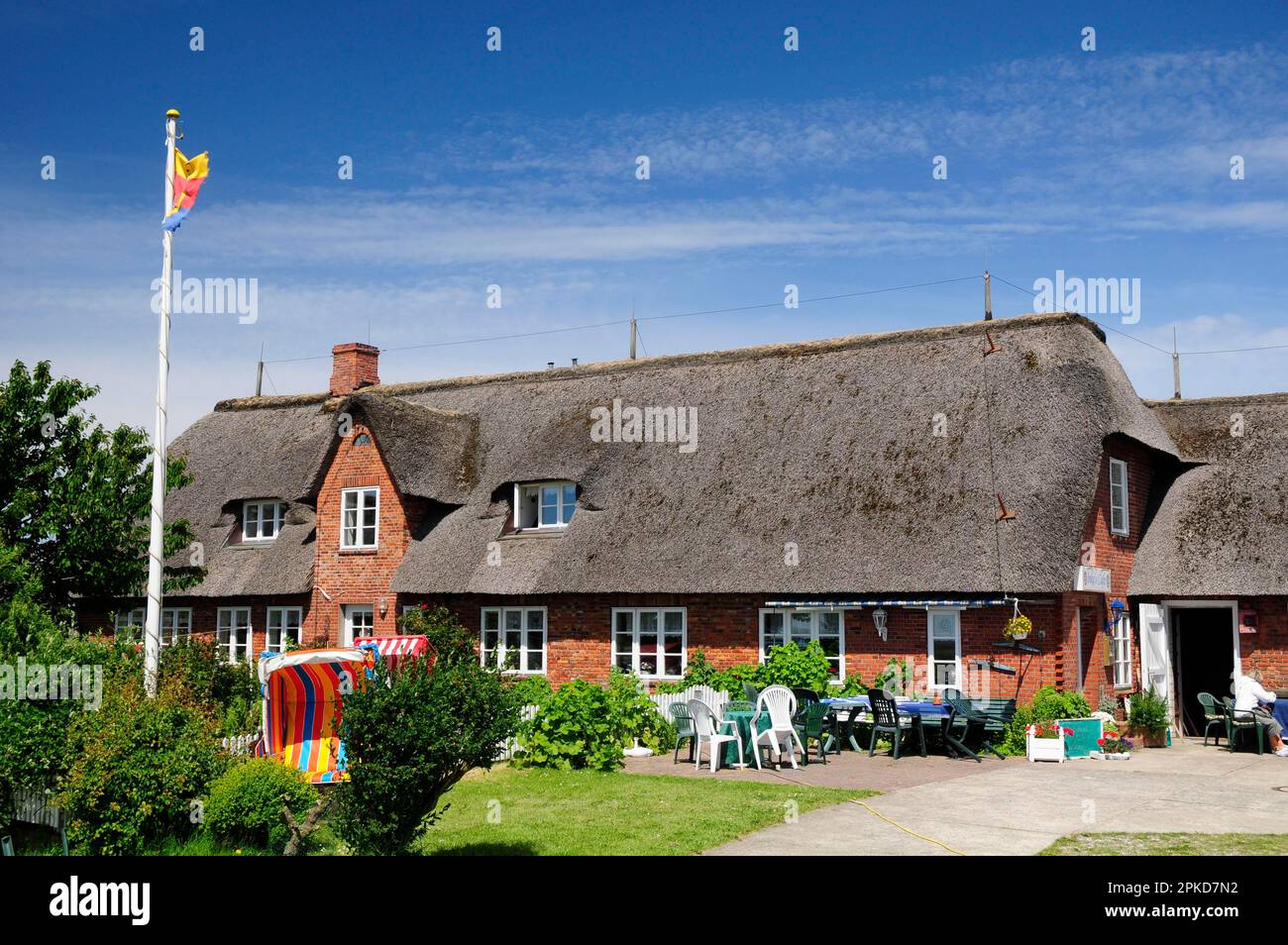 North Sea, Hallig Hooge, dwelling mound, Hallig, Wadden Sea, North ...