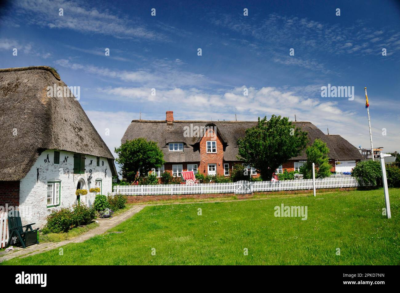 North Sea, Hallig Hooge, dwelling mound, Hallig, Wadden Sea, North ...