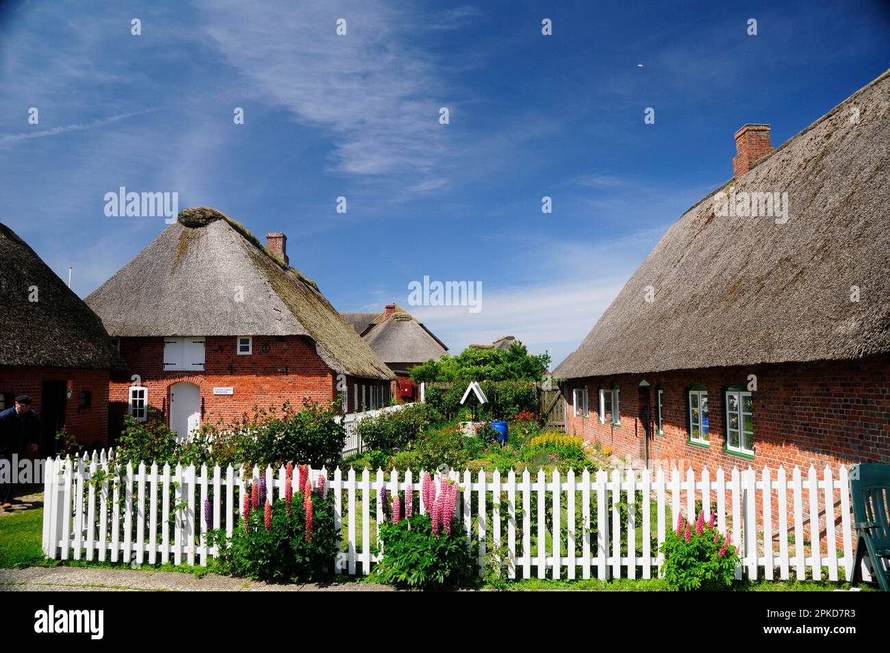 North Sea, Hallig Hooge, dwelling mound, Hallig, Wadden Sea, North ...