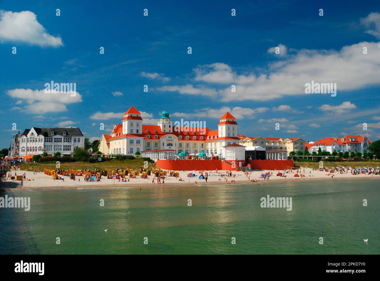 Summer, holiday, beach, Baltic Sea, seaside resort, Binz, island of ...
