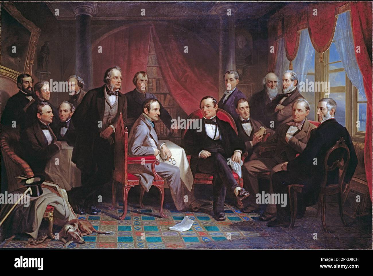 Washington Irving and his Literary Friends at Sunnyside 1864 by ...