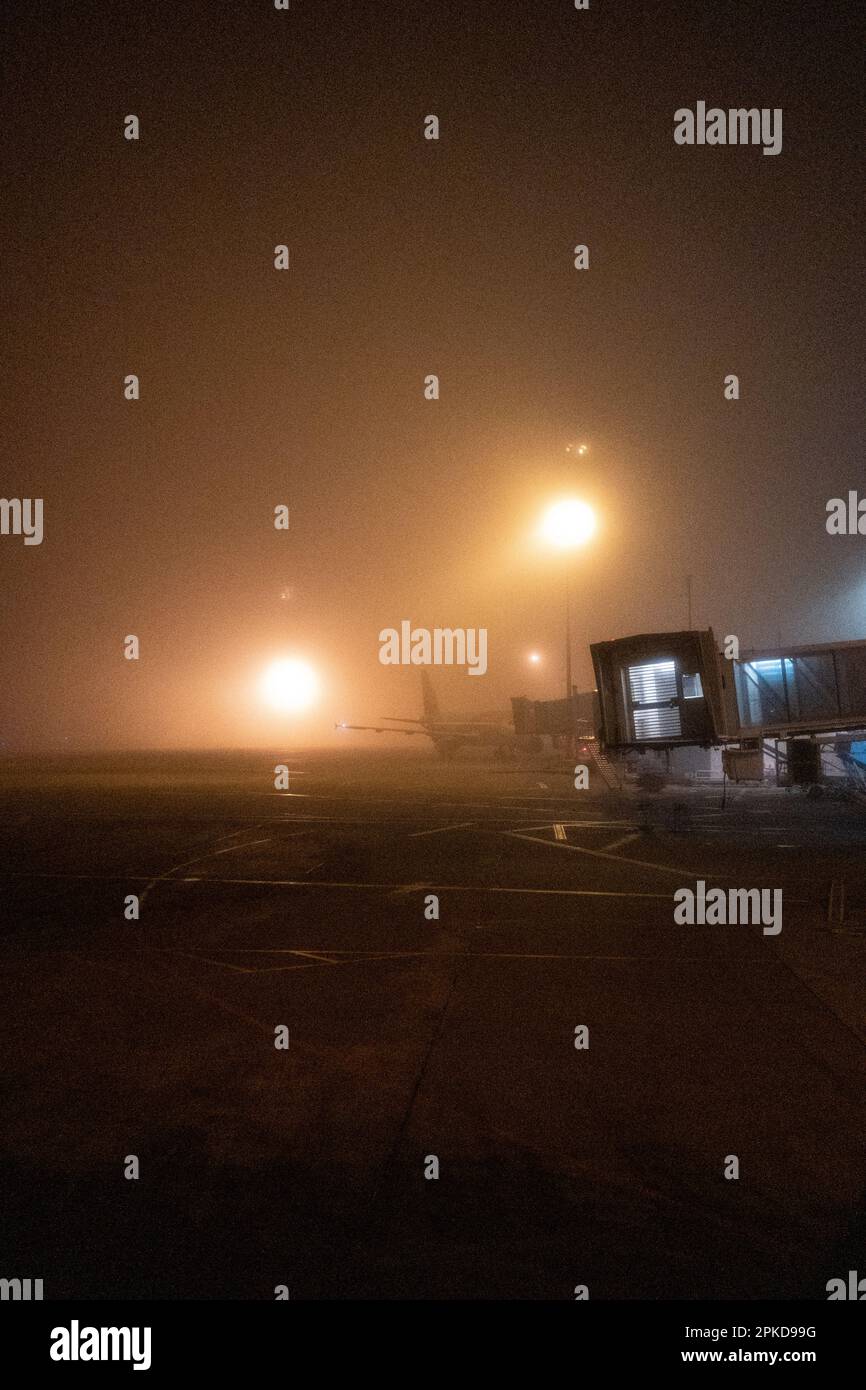 France, Occitania, Blagnac on 2022-01-27. Landing of an aircraft from ...