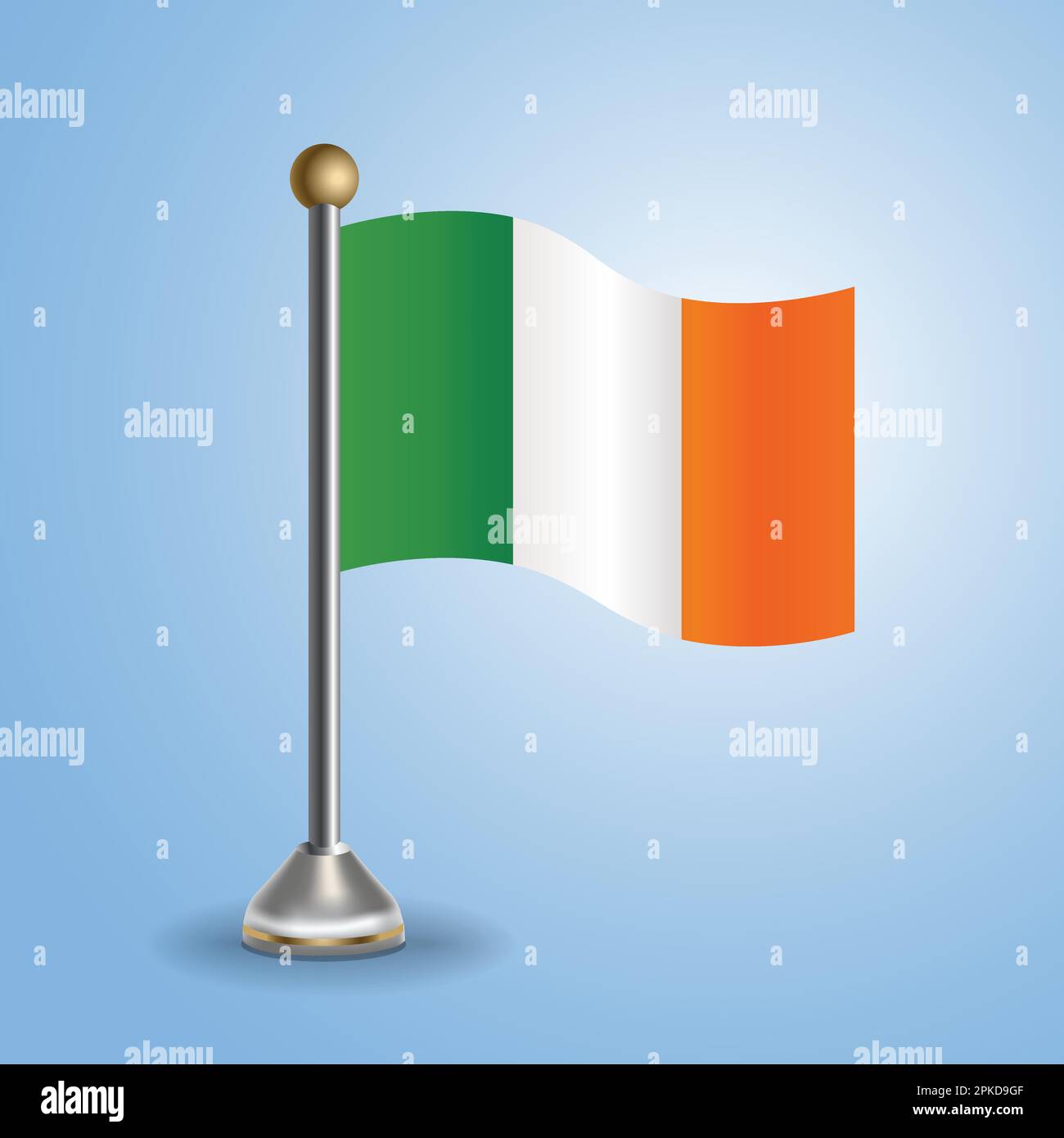 State table flag of Ireland. National symbol, vector illustration Stock ...