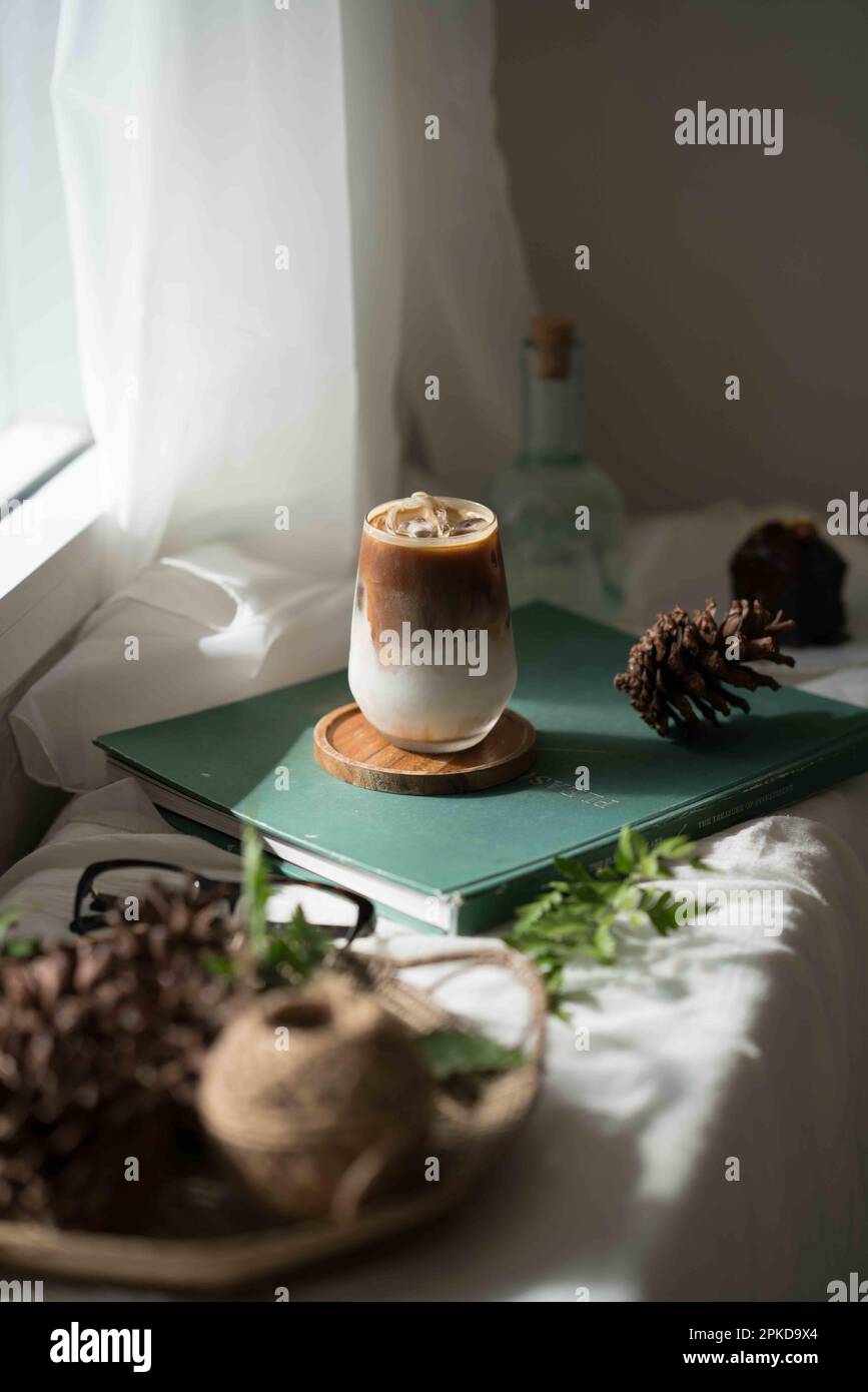 A delicious cup of coffee in an aesthetic setting Stock Photo - Alamy