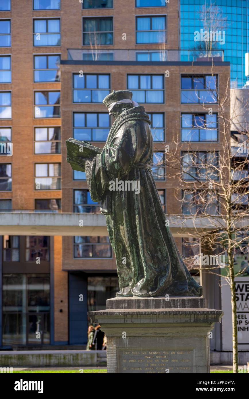 27 March 2023, Rotterdam, Netherlands, Climate activists blindfold ...
