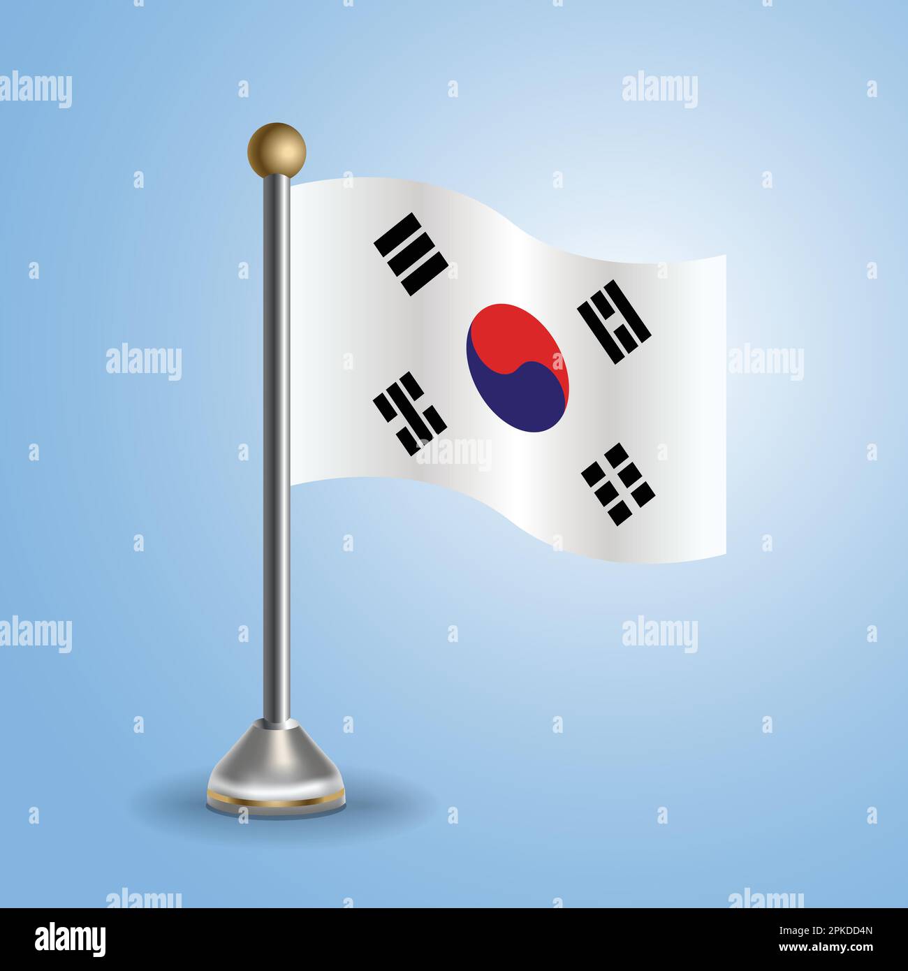 State table flag of South Korea . National symbol, vector illustration ...