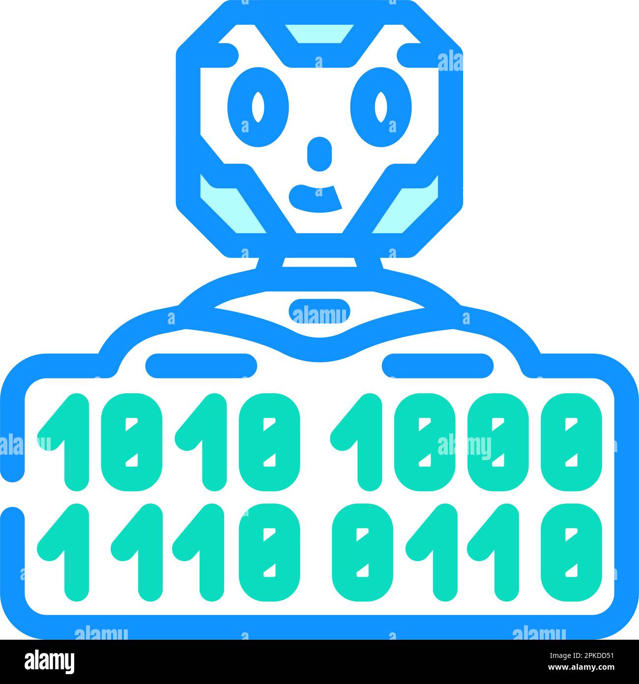 digital chat bot color icon vector illustration Stock Vector Image ...