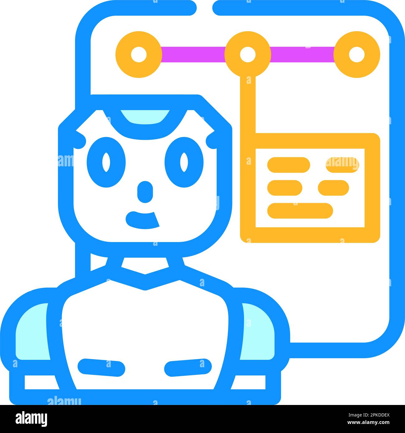 support chat bot color icon vector illustration Stock Vector Image ...