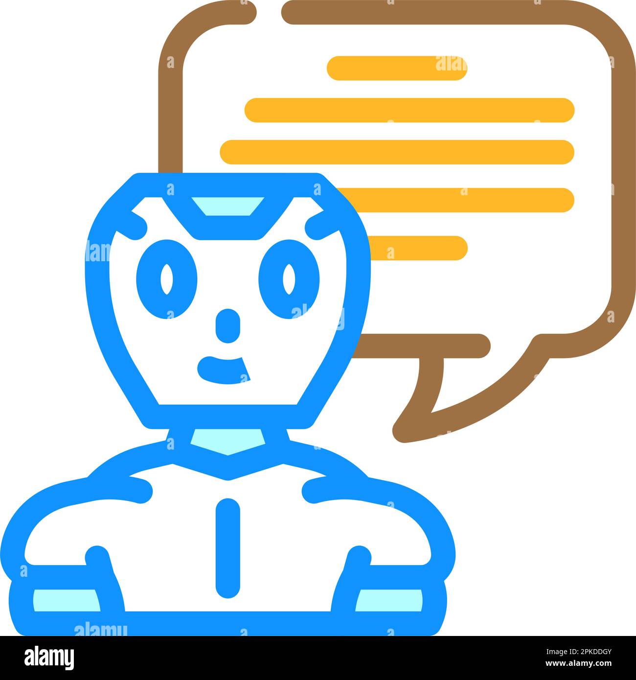communication chat bot color icon vector illustration Stock Vector ...