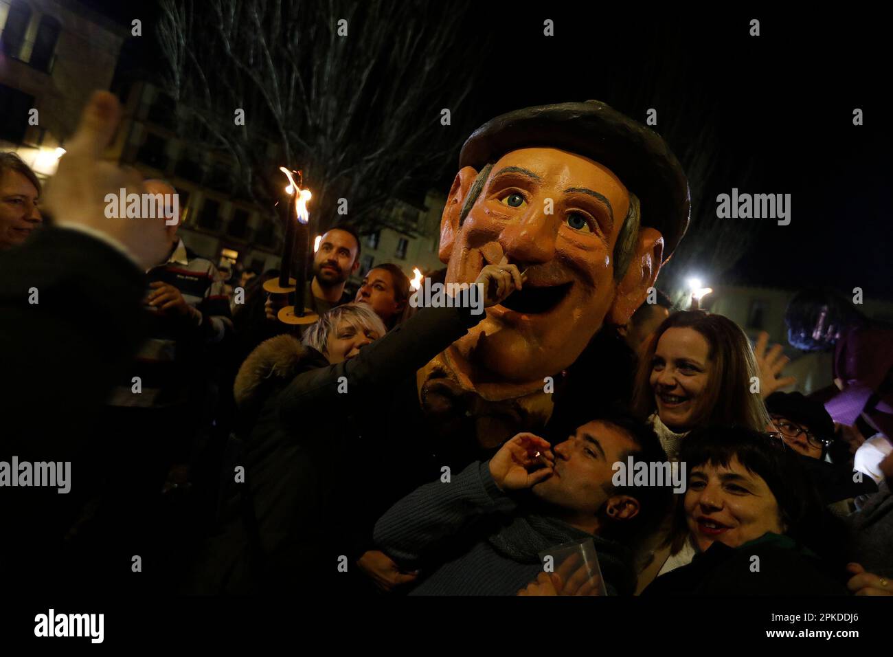 Procession and burial of Genarín, on April 7, 2023, in León, Castilla y ...