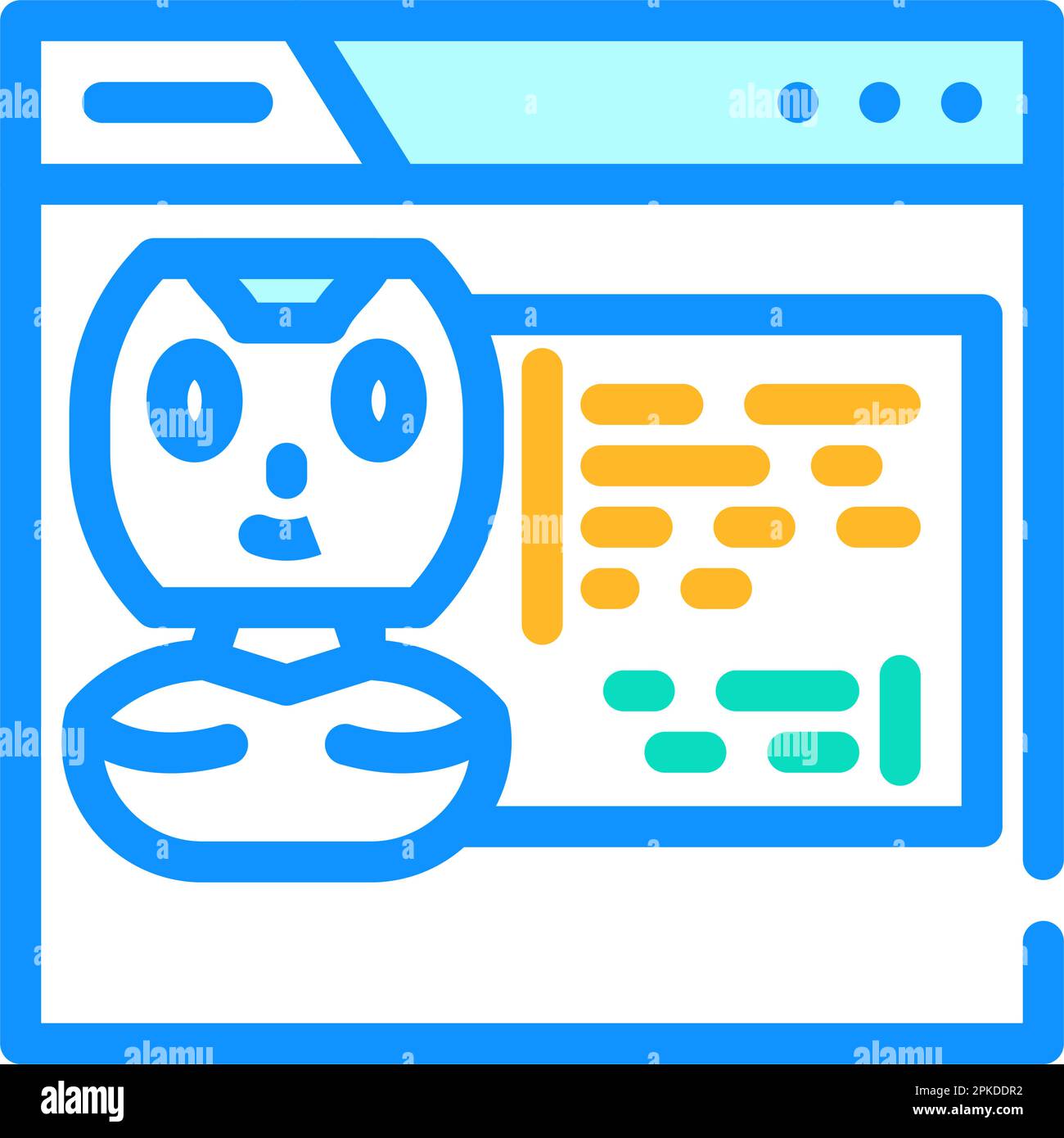 web chat bot color icon vector illustration Stock Vector Image & Art ...