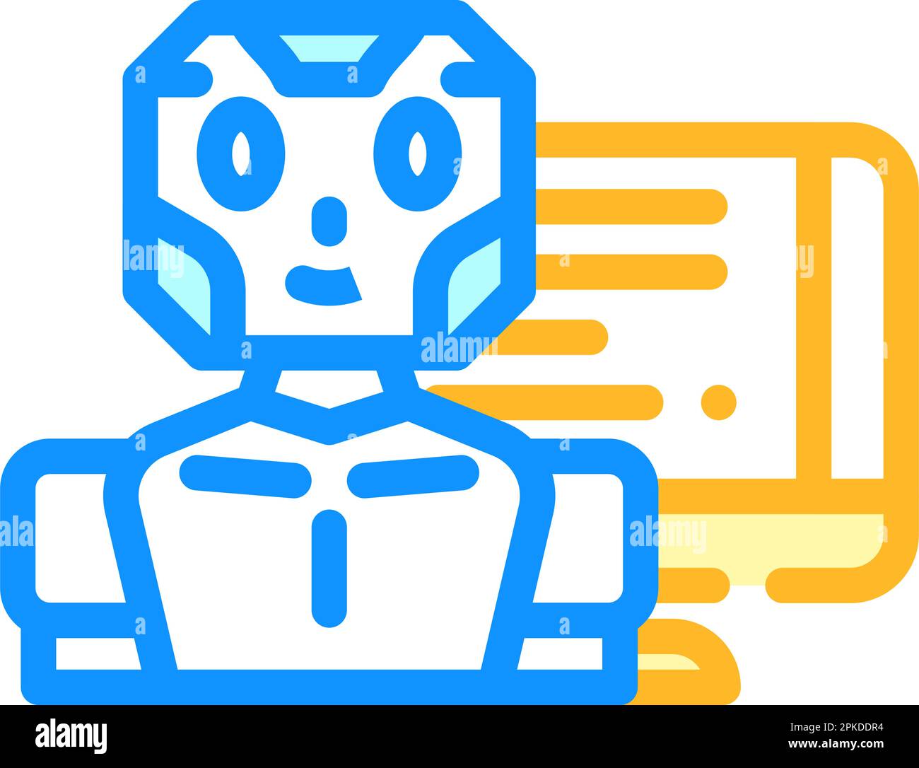 Robot Chat Bot Color Icon Vector Illustration Stock Vector Image And Art