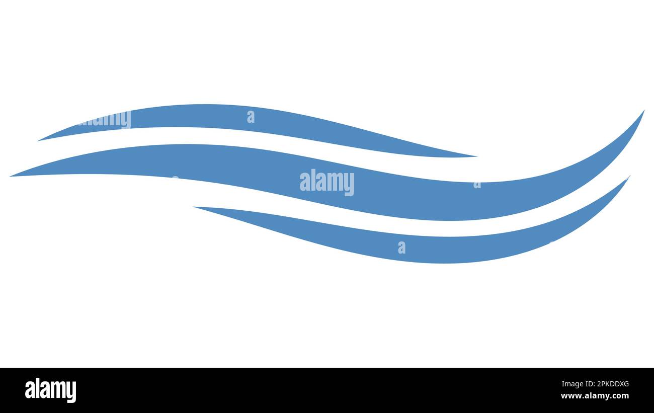 Swoosh wave shape icon, line logo wavy, river clean water Stock Vector ...