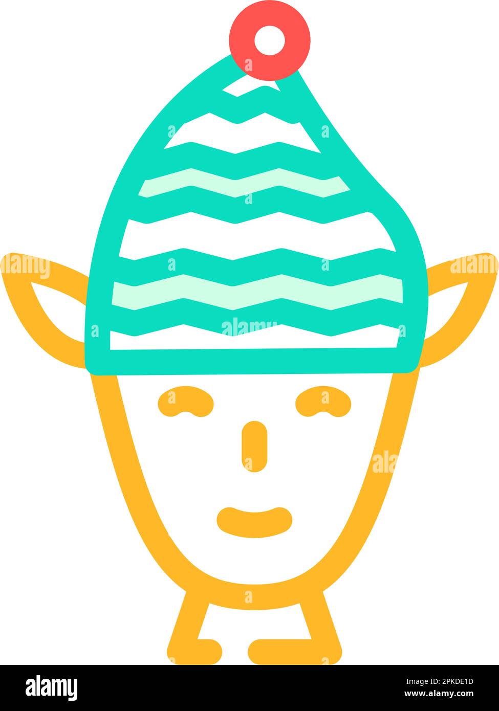 head elf funny color icon vector illustration Stock Vector Image & Art ...