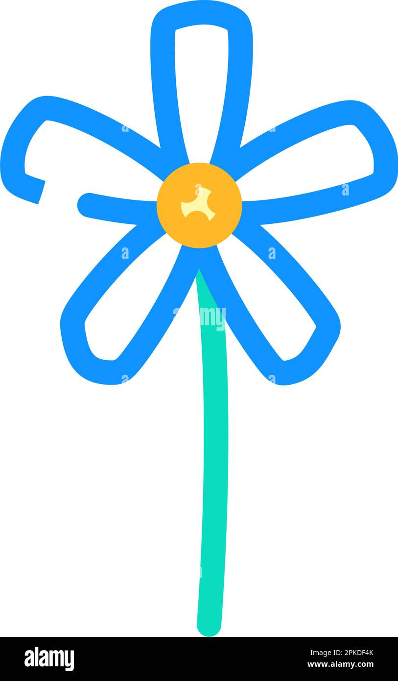 jasmine flower spring color icon vector illustration Stock Vector Image ...