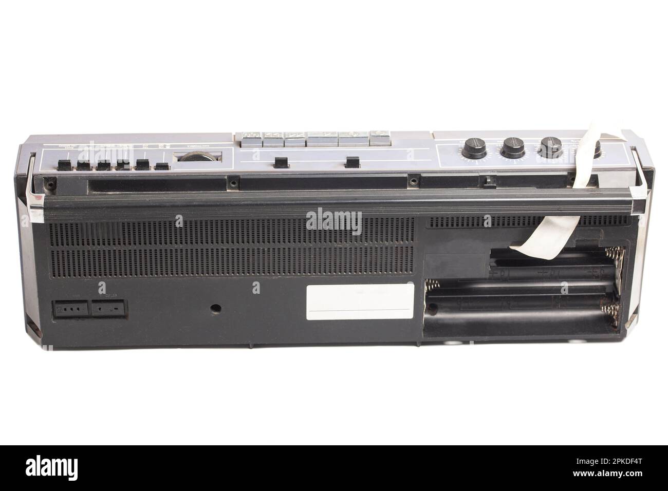 Retro portable stereo radio cassette recorder from 80s Stock Photo - Alamy