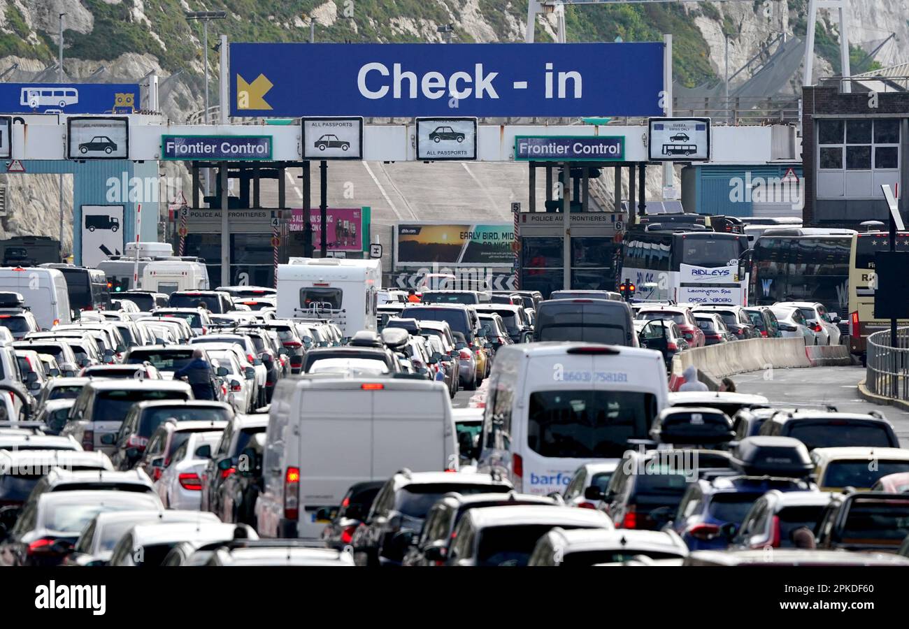 Traffic at the Port of Dover in Kent as the getaway continues for the ...