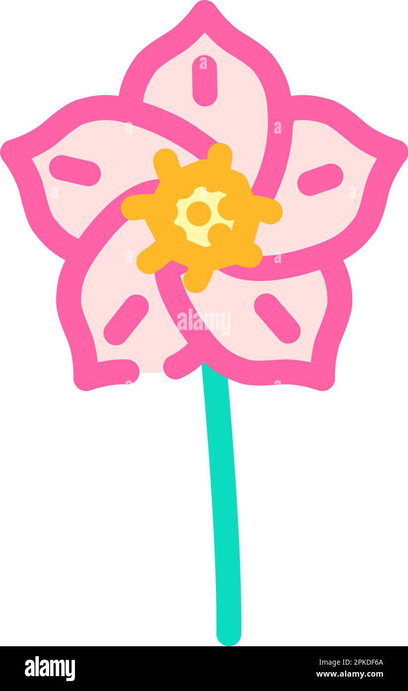 hellebore flower spring color icon vector illustration Stock Vector ...