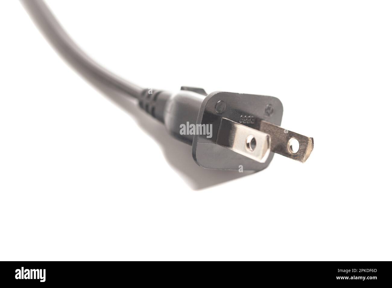 US power plug with cable isolated on white background Stock Photo - Alamy