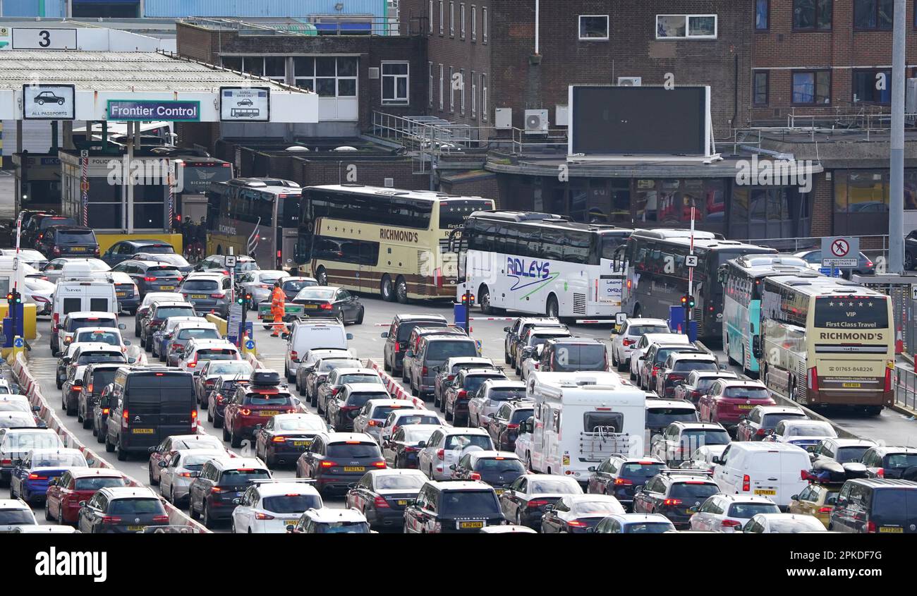 Traffic at the Port of Dover in Kent as the getaway continues for the ...