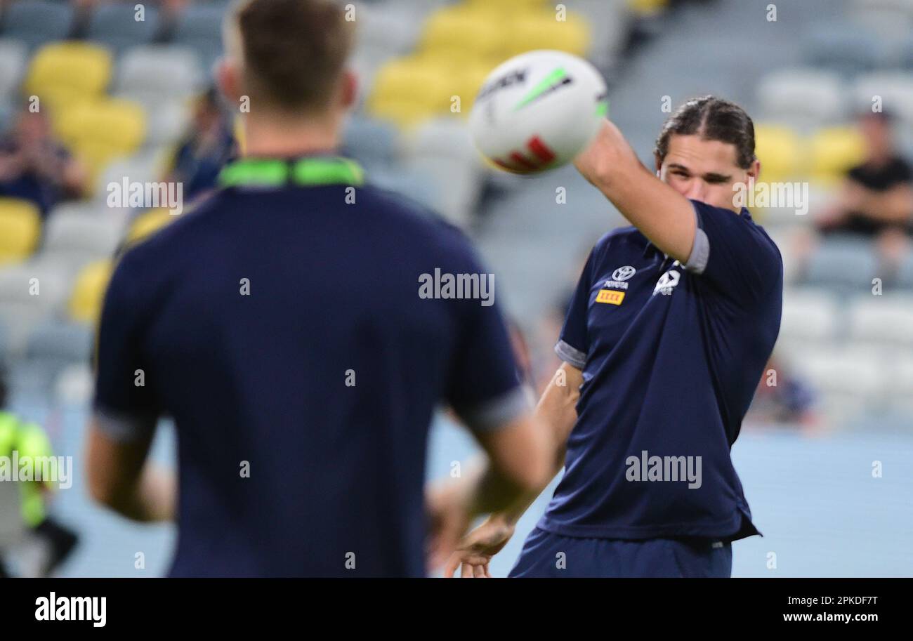 Tom Chester of the Cowboys on a ground walk during the NRL Round 6 ...