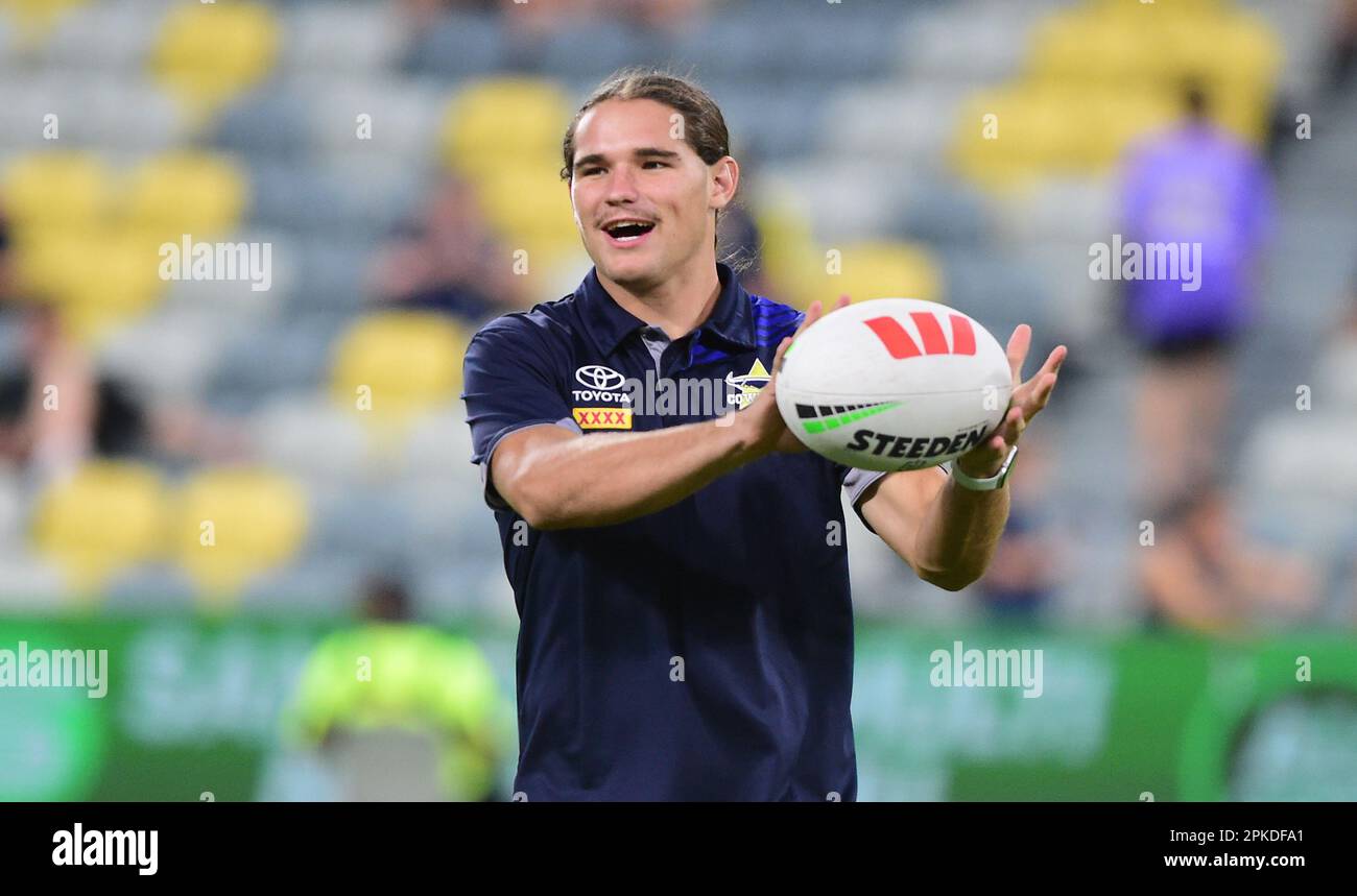 Tom Chester of the Cowboys on a ground walk during the NRL Round 6 ...