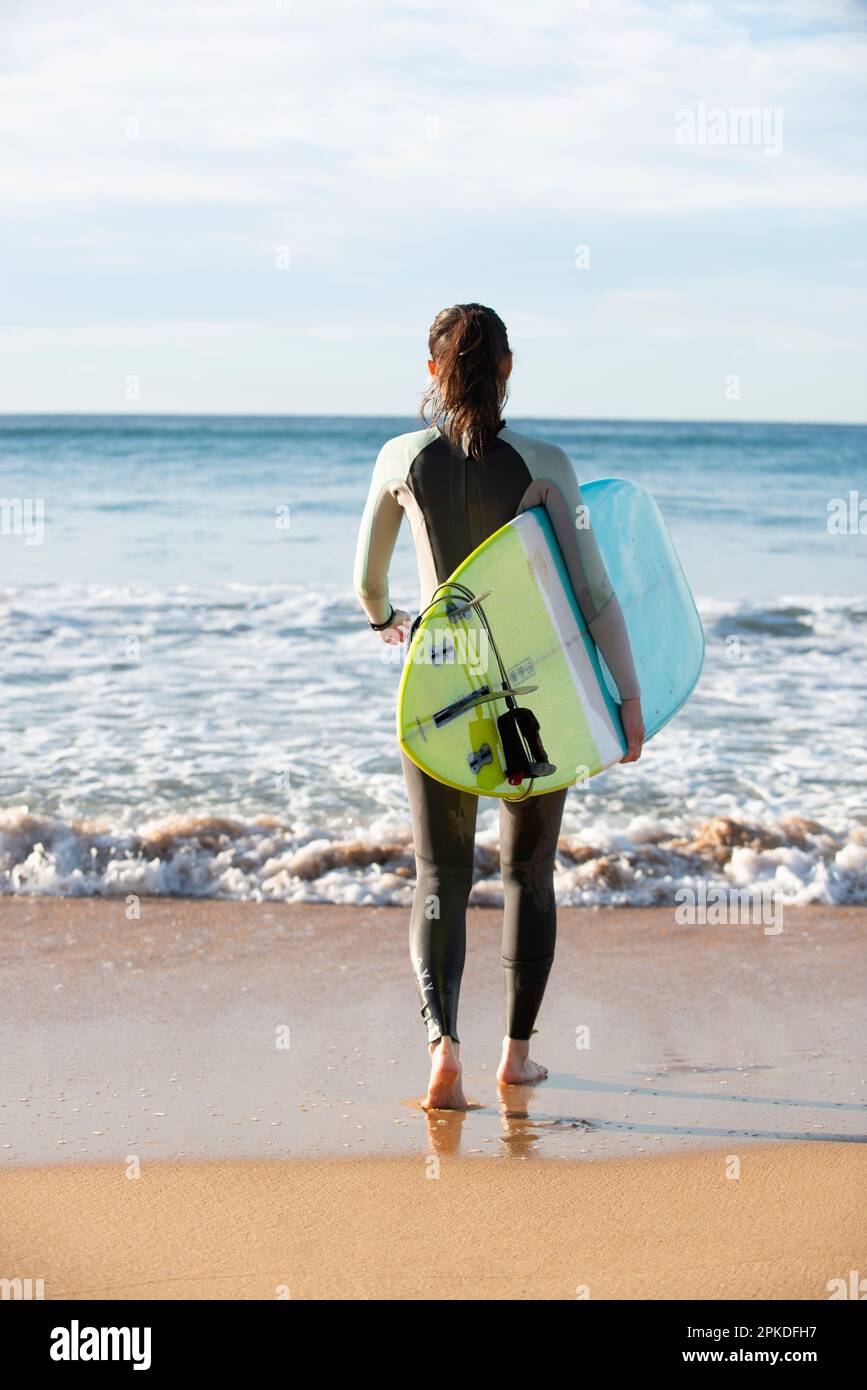 Walking the beach with surfboard hi-res stock photography and images ...